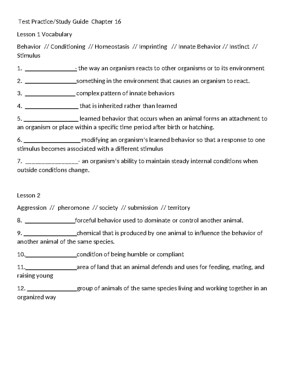 Payton Betz - Chapter 16 Apllication and Review - Test Practice/Study ...