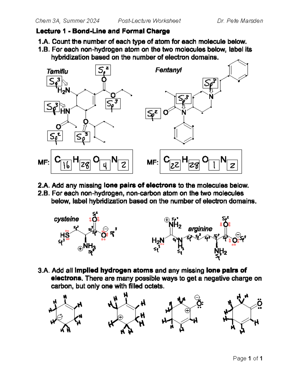 Lecture 01 - Post-Lecture Worksheet Chem 3A - Summer 2024 - Chem 3A ...