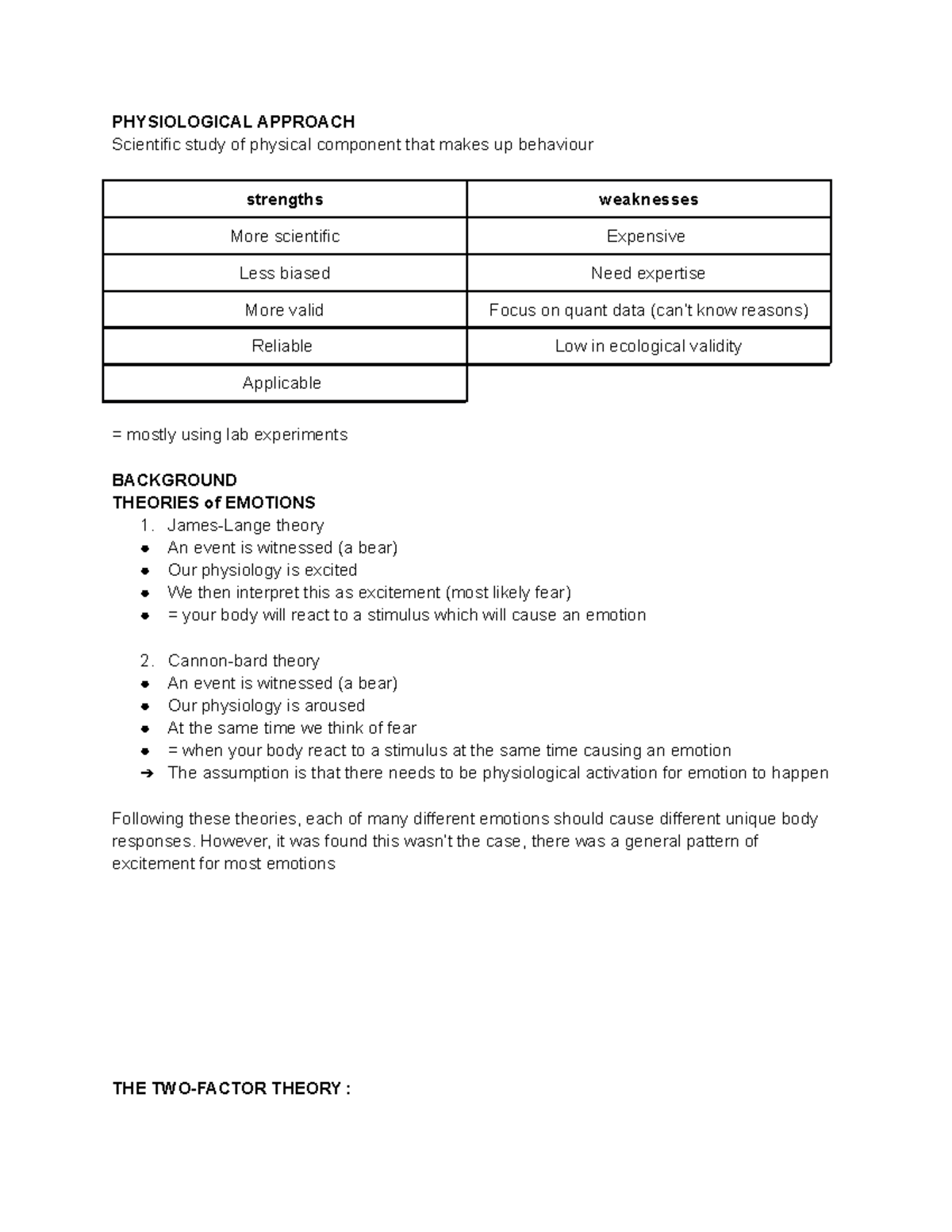 Emotions - Schachter & Singer - PHYSIOLOGICAL APPROACH Scientific study ...
