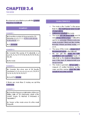 Formula Compilation - Elementary Statistics - Studocu