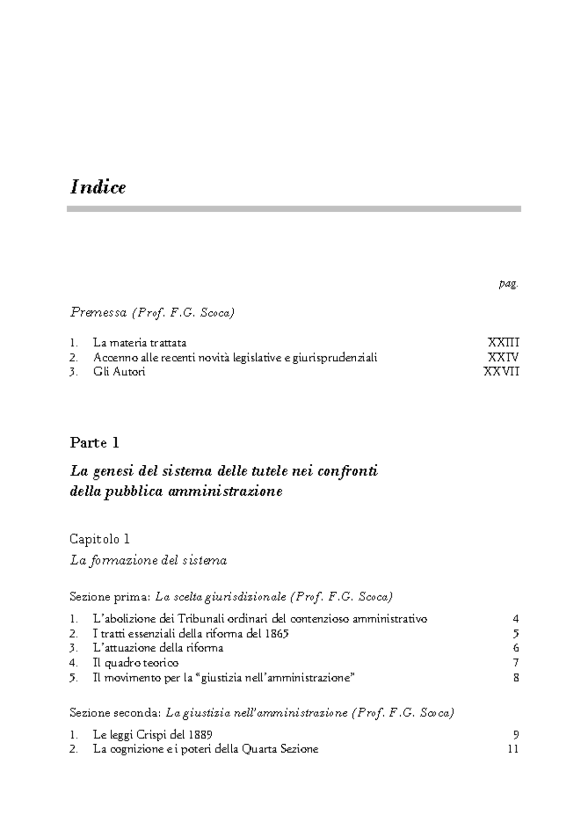 Indice Scoca - Giustizia Amministrativa - Indice pag. Premessa (Prof. F ...