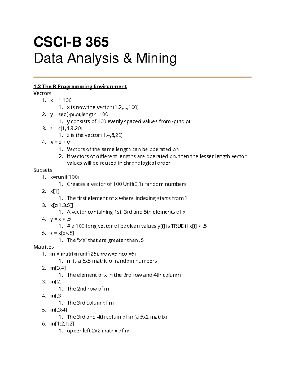 1.2 The R Programming Environment - CSCI-B 365 Data Analysis & Mining 1 ...