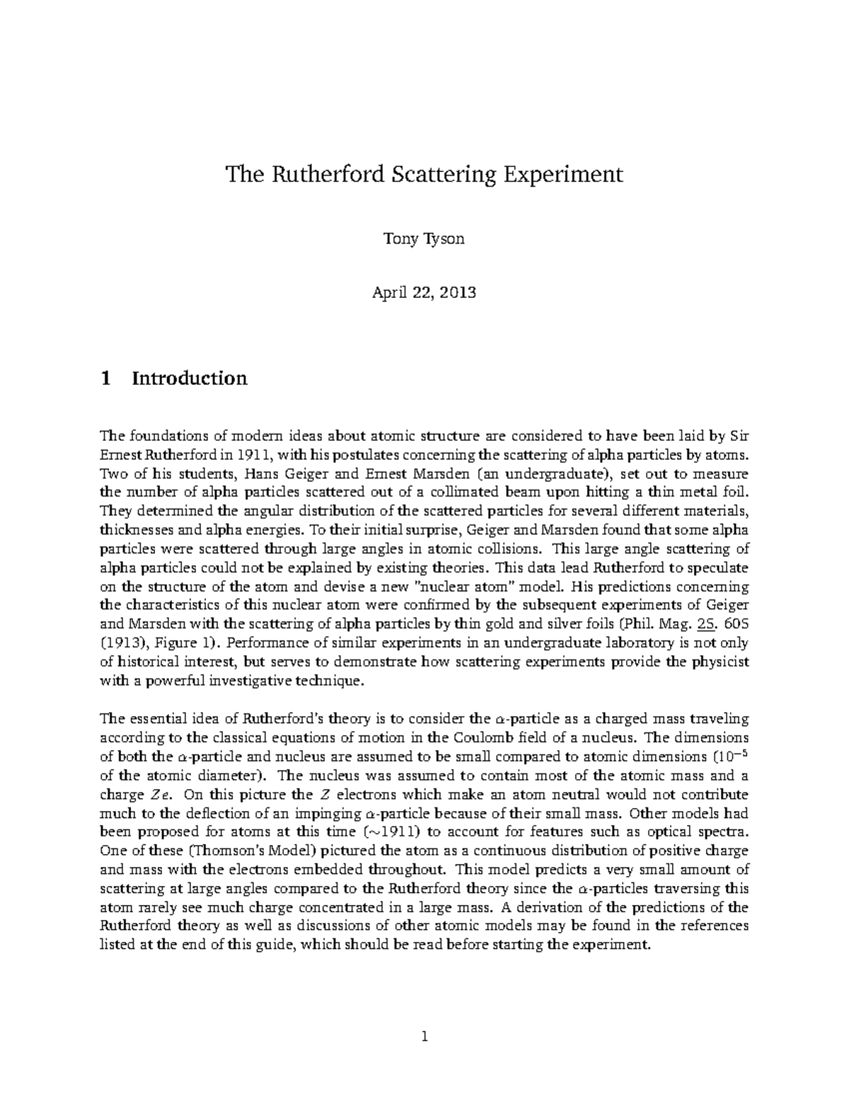 Rutherford Scattering Experiment Explanation - The Rutherford ...