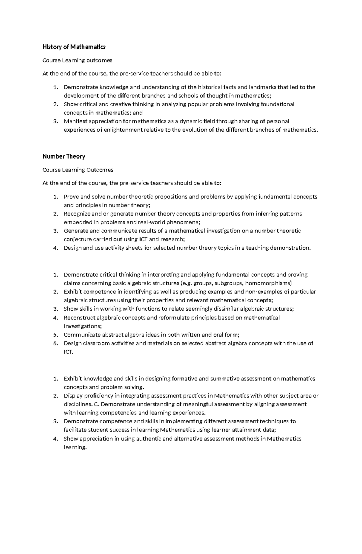 History of Mathematics - History of Mathematics Course Learning ...