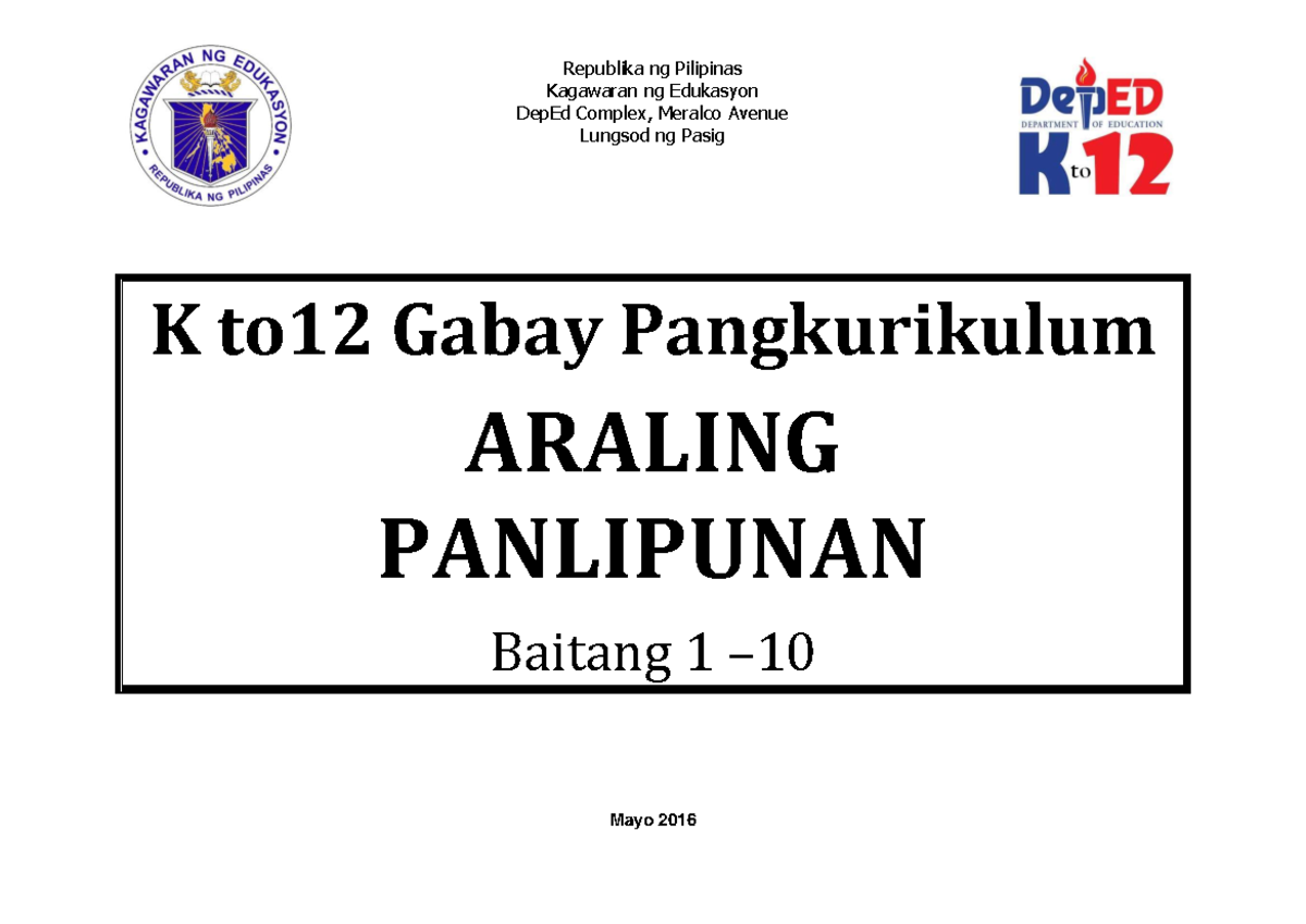 AP-CG - AP Framework - Republika ng Pilipinas Kagawaran ng Edukasyon ...