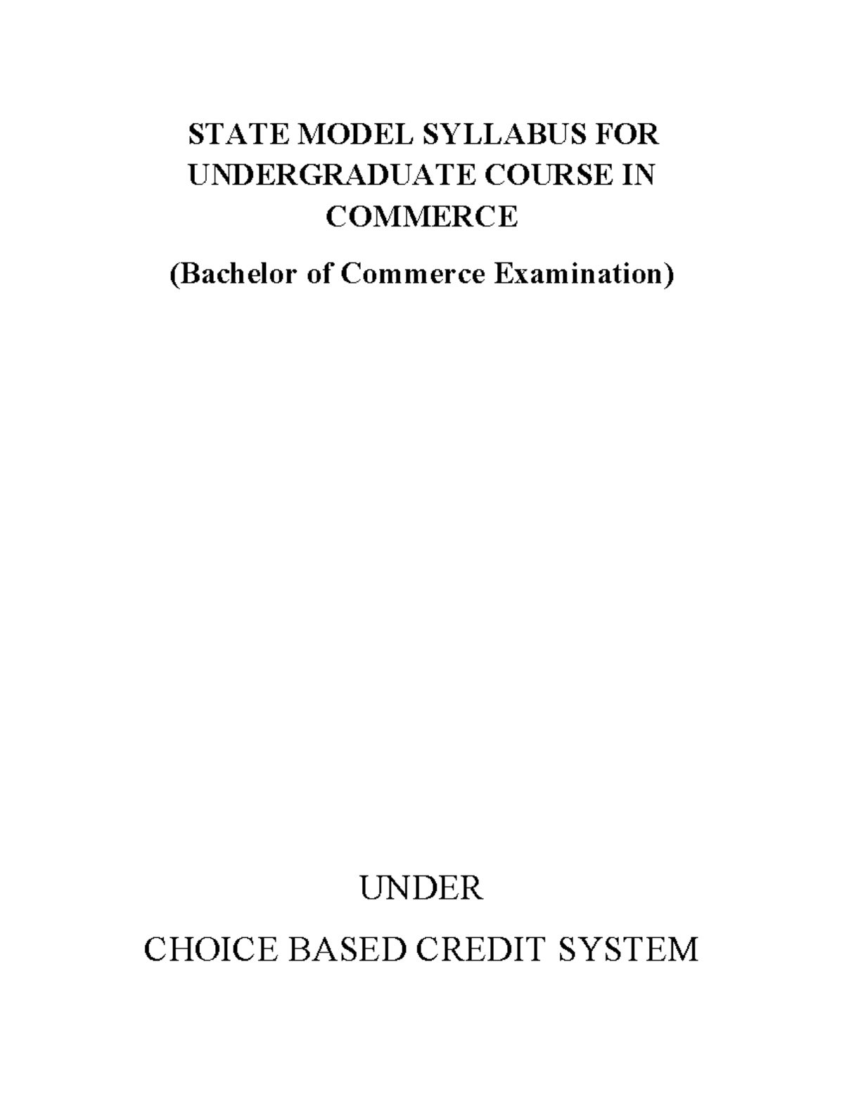 Commerce-Syllabus - It's about the syllabus - STATE MODEL SYLLABUS FOR ...