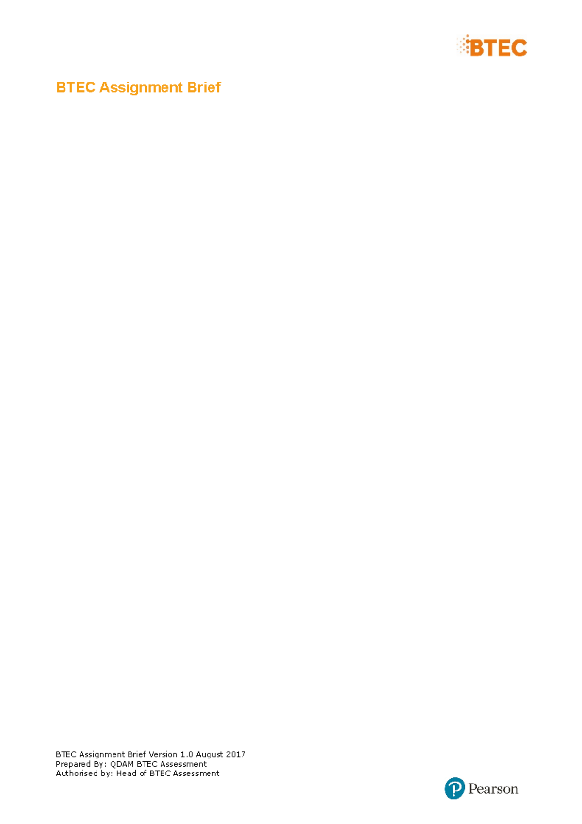 BTEC Assignment Brief 1 - BTEC Assignment Brief BTEC Assignment Brief ...