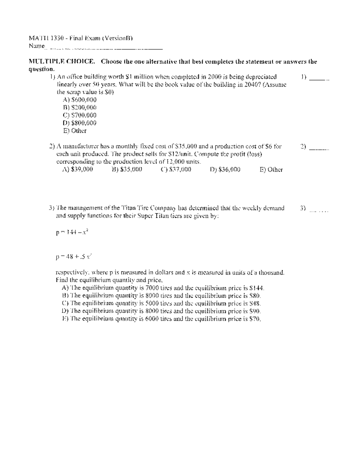 Math1330 2012 Fall - The study material for the business math 1 final ...