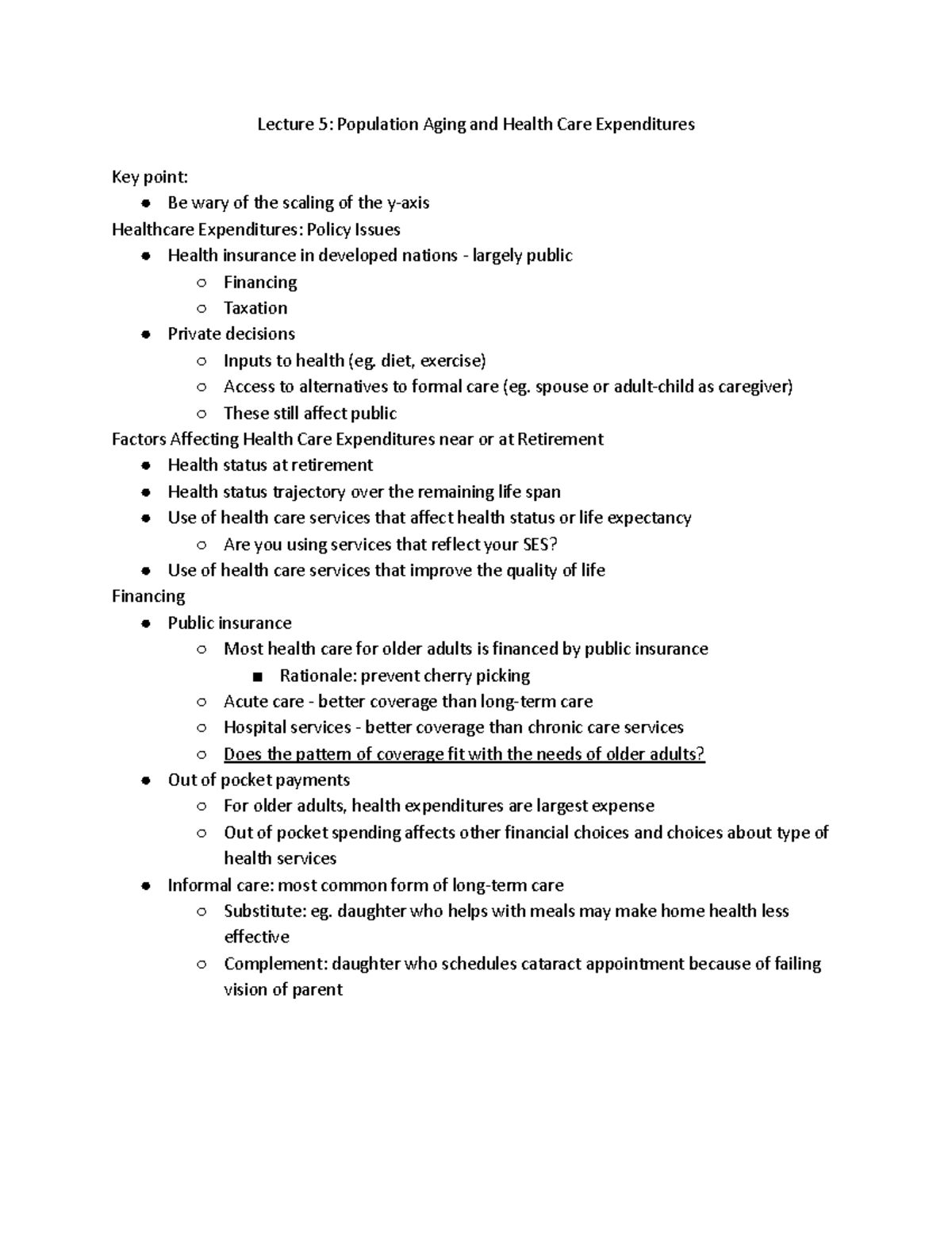 HS3704 Week 5 - Notes based on lecture slides + assigned readings ...