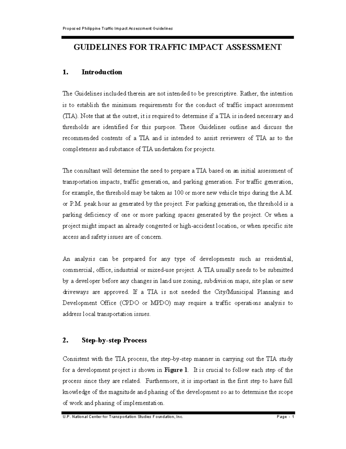 Ilide - @itzmeaure - GUIDELINES FOR TRAFFIC IMPACT ASSESSMENT 1 ...