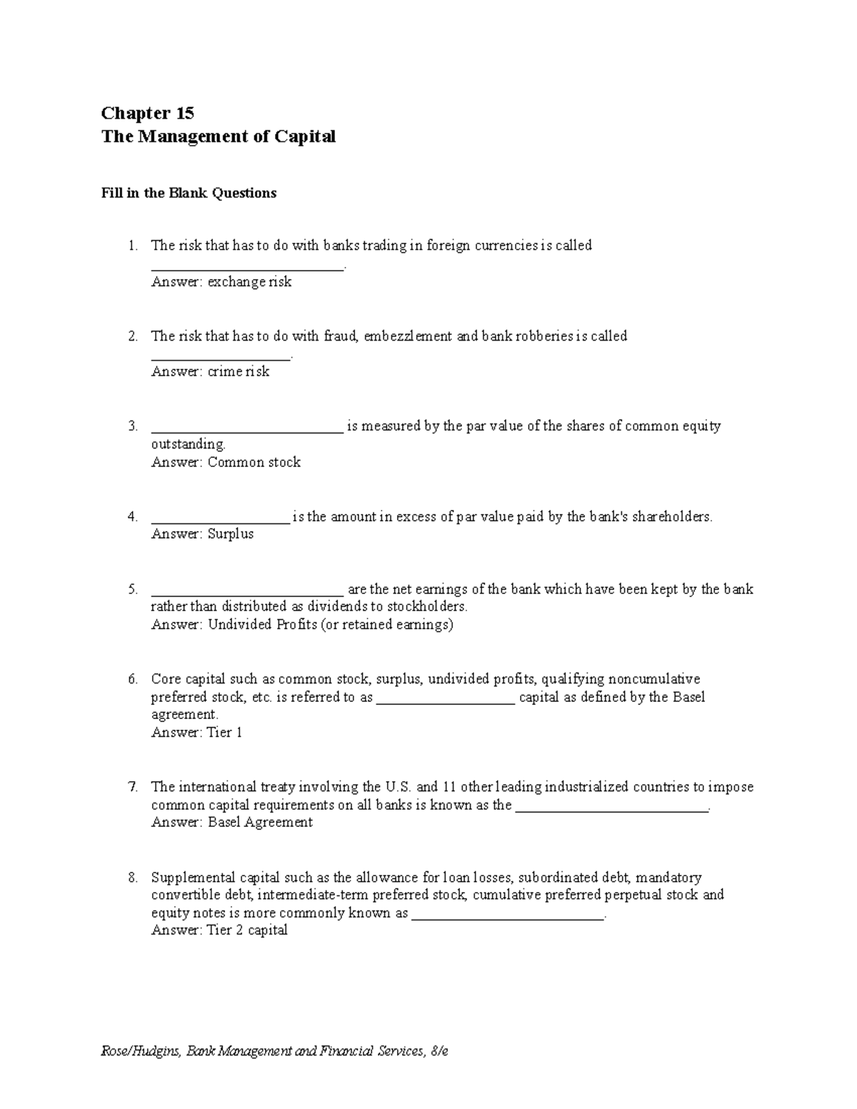 Chapter 15 The Management of Capital Fil - Answer: exchange risk The ...