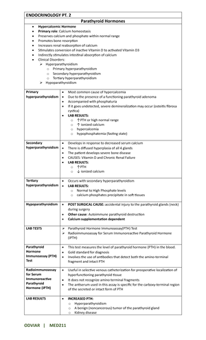 Clinical Chem 2 MTAP Reviewer - 1 ENDOCRINOLOGY CLINICAL CHEMISTRY 2 ...