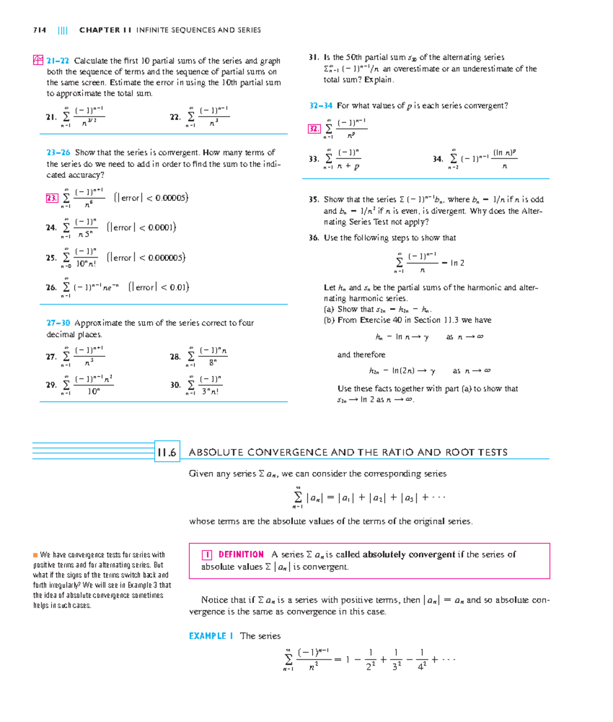 Math ch 11-6 - math work - Is the 50th partial sum of the alternating ...