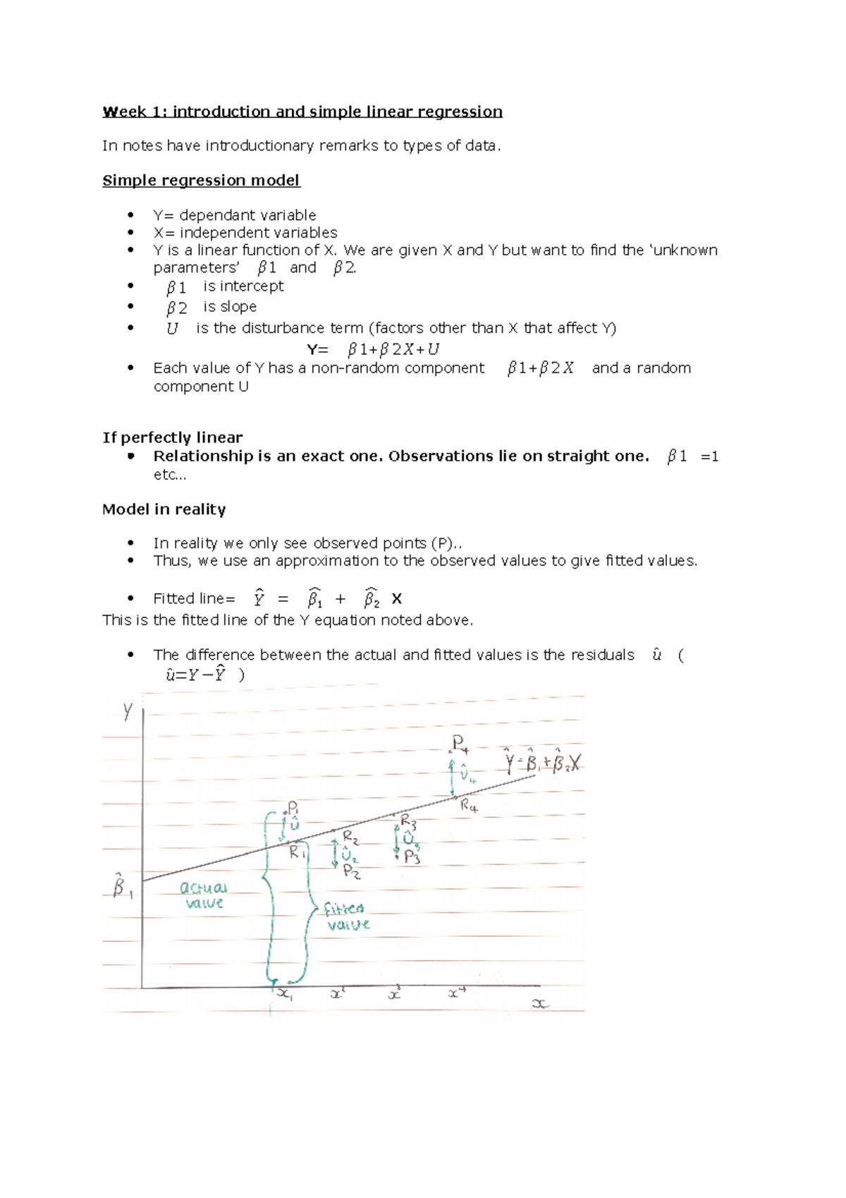 Introduction to Simple Linear Regression - Studocu