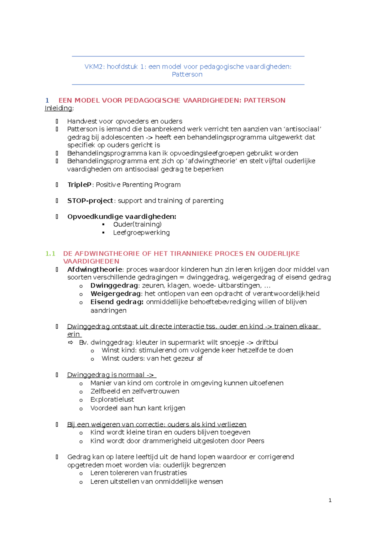 SV VKM2 - samenvatting VKM2 - VKM2: hoofdstuk 1: een model voor ...