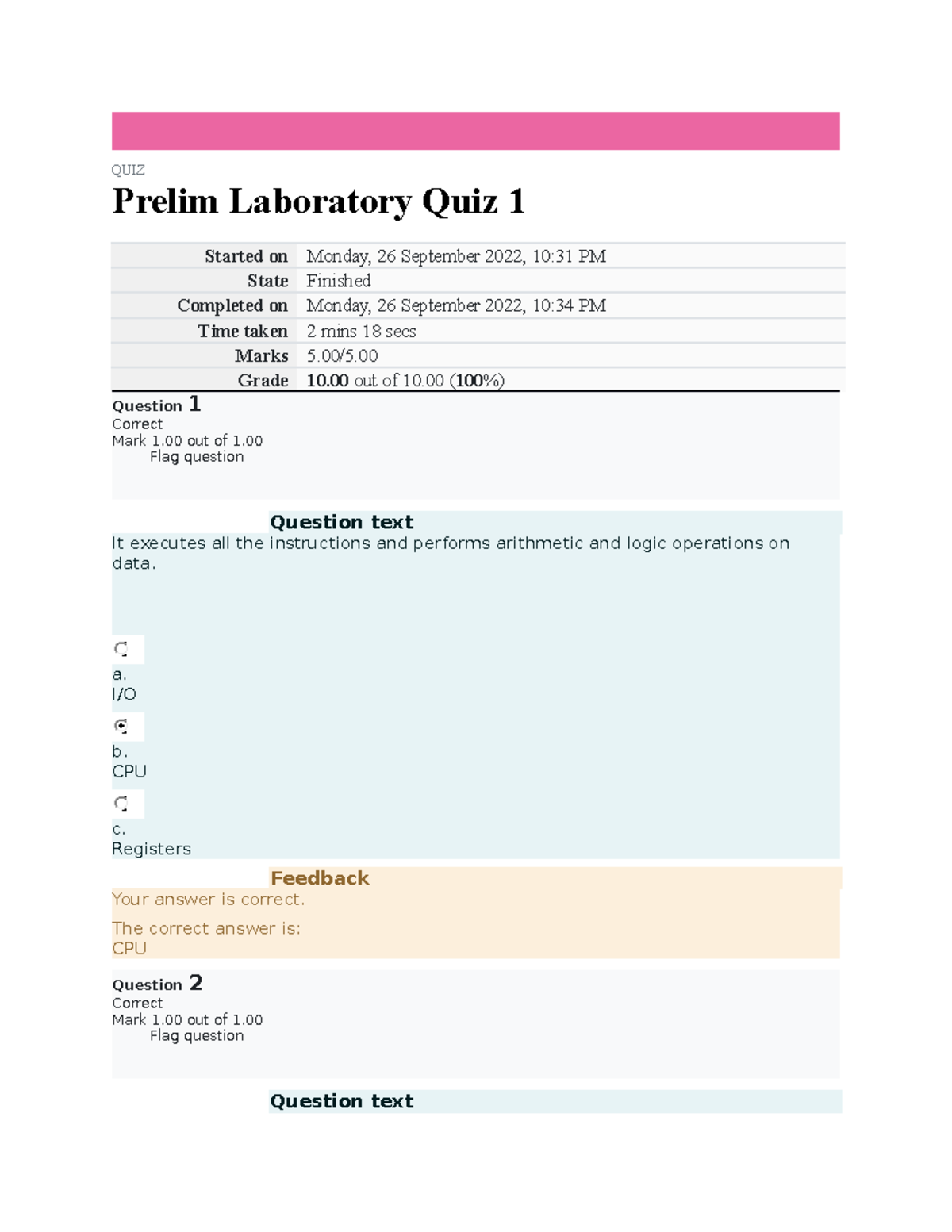 Microprocessors and Microcontroller System-Prelim Laboratory Quiz 1-5-5 ...