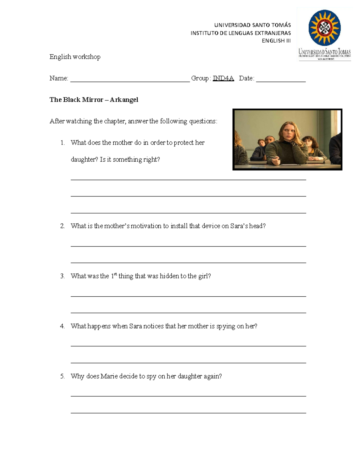 Arkangel - The Black Mirror sssssssss - INSTITUTO DE LENGUAS ...