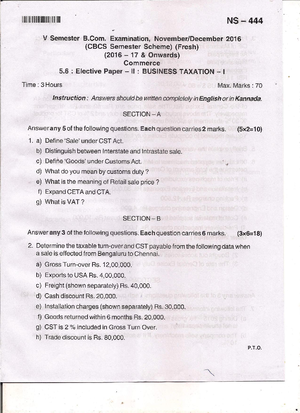 GST - Notes - Goods and Service Tax - Studocu