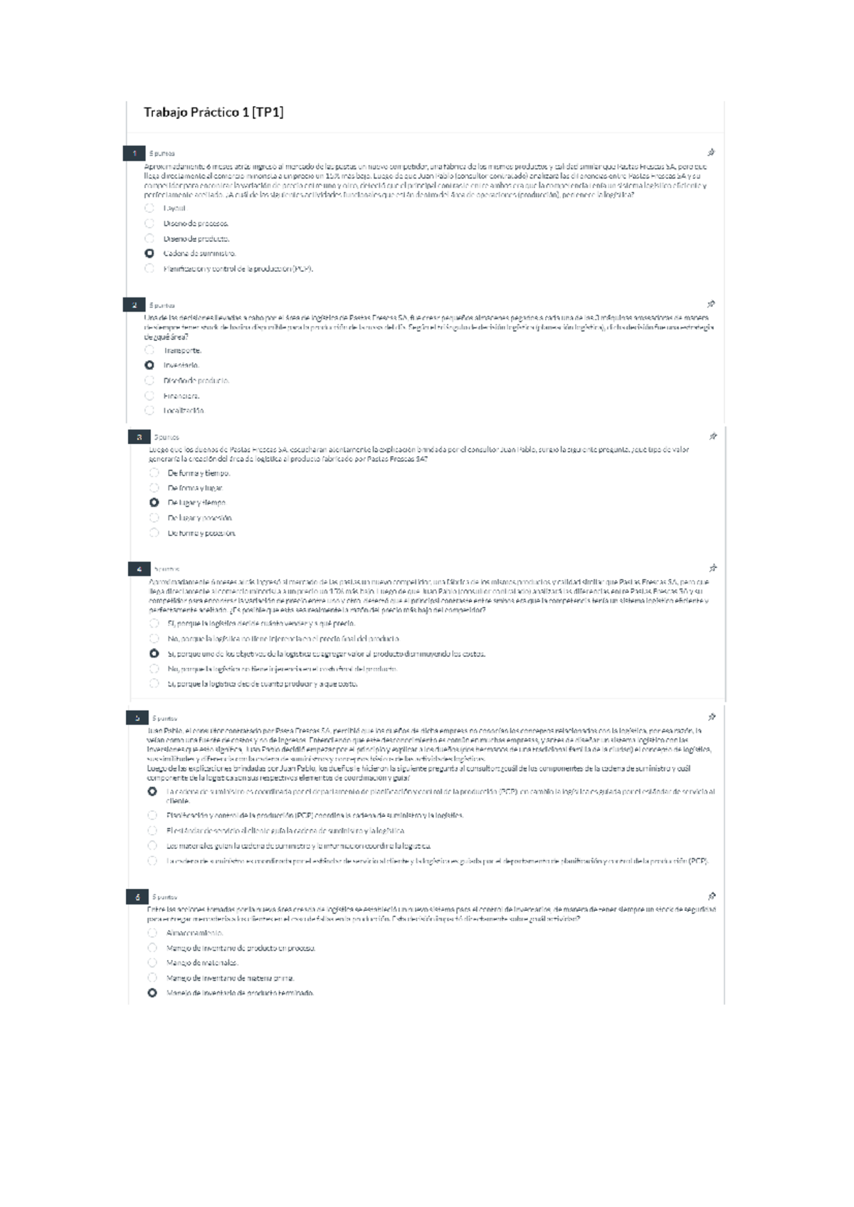 TP4 Logística 95% - . . . - Trabajo Práctico 1 1 5 puntos Aproximadamente 6 meses atras ingresó ...