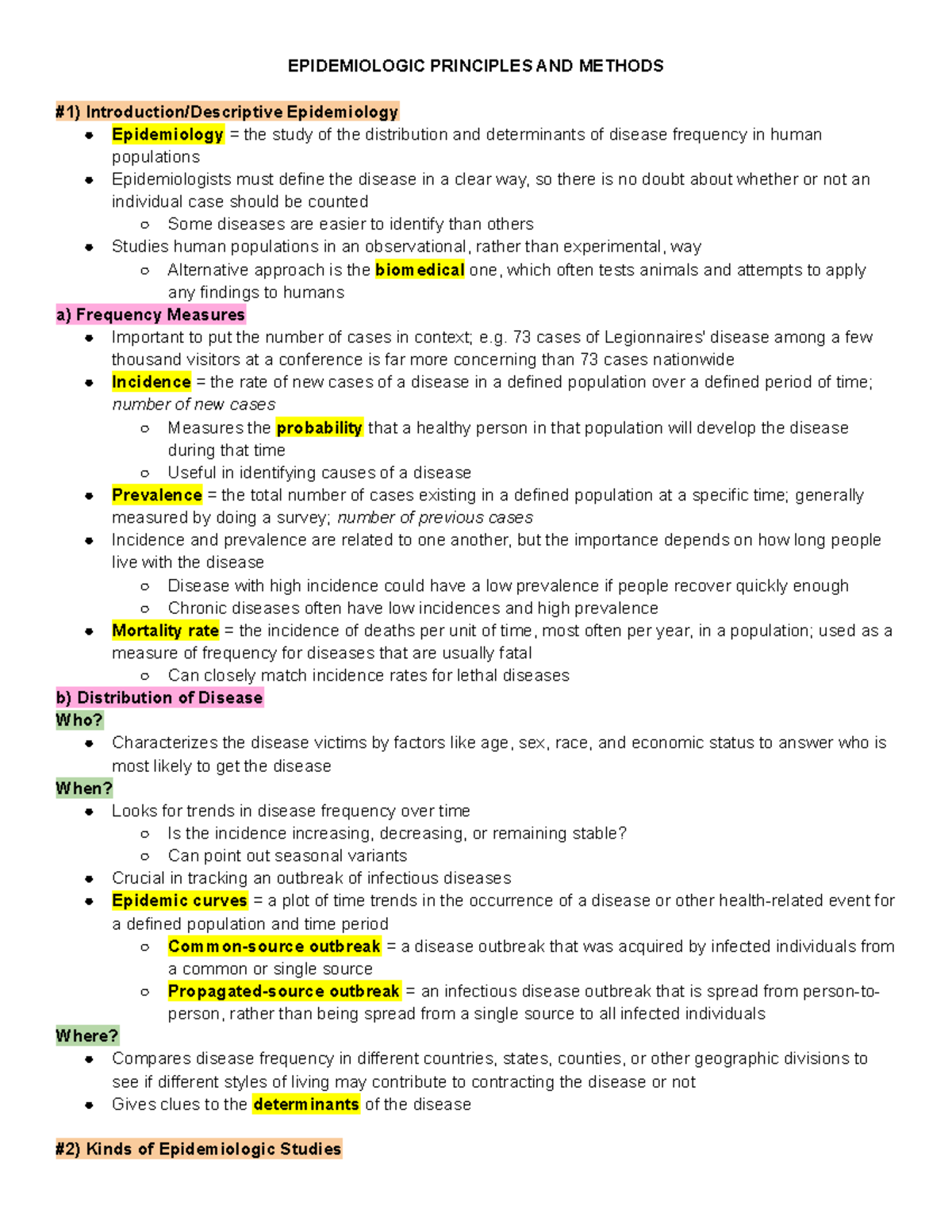 Chapter 5: Epidemiologic Methods - EPIDEMIOLOGIC PRINCIPLES AND METHODS ...