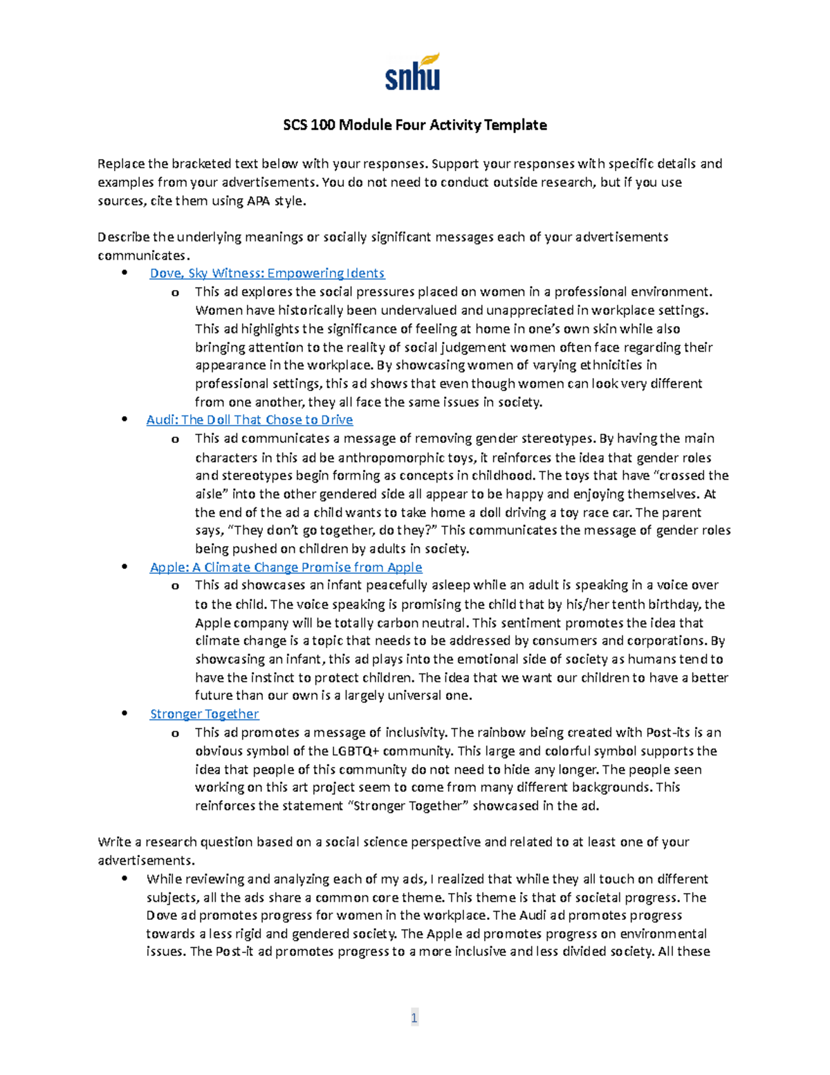 SCS 100 MODULE 4 - SCS 100 - SNHU - Studocu