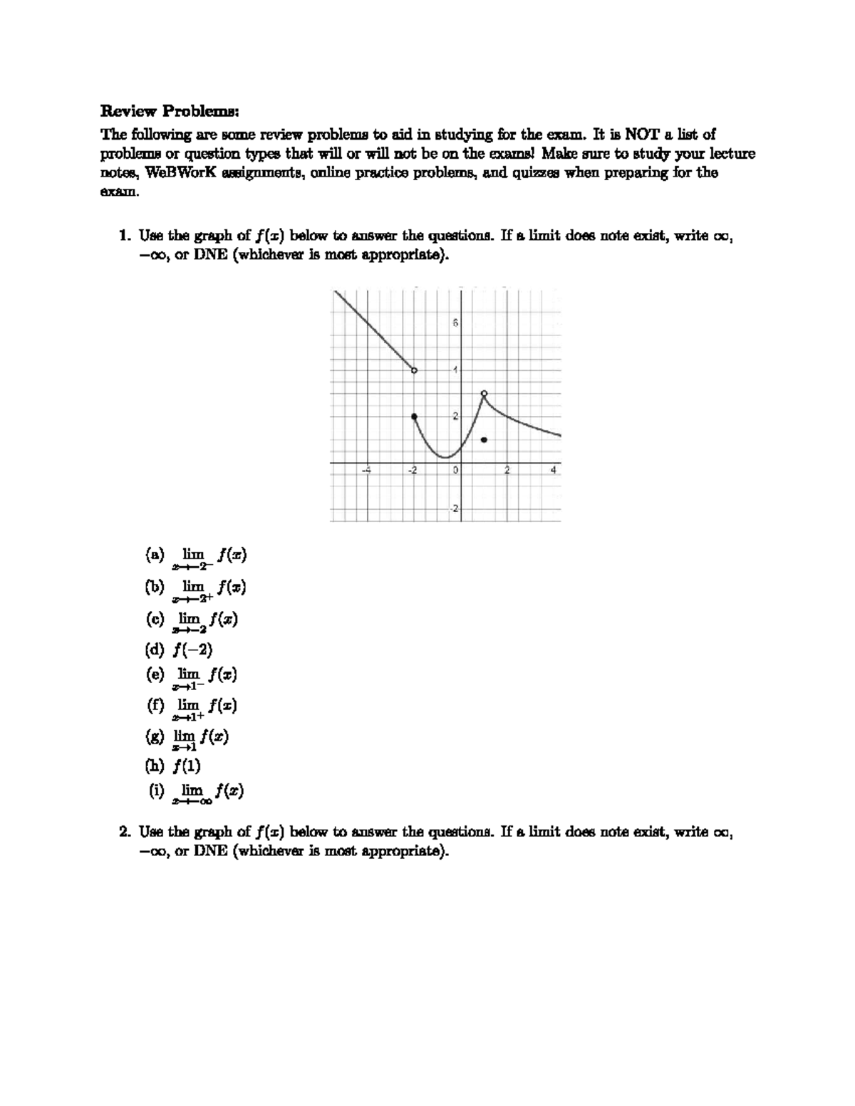 Exam 1 Practice Problems marh 121 - MATH 121 - Studocu