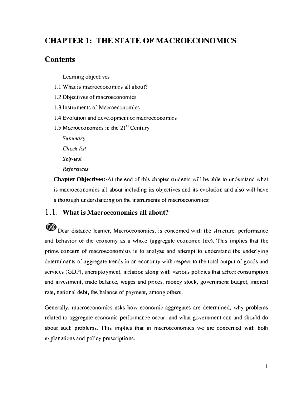 Macro Module 1 1 - CHAPTER 1: THE STATE OF MACROECONOMICS Contents ...