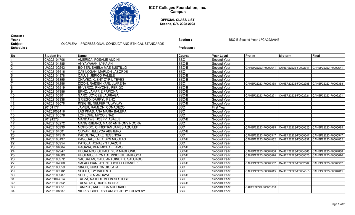 LFCA222A048 - NONE - ICCT Colleges Foundation, Inc. Campus OFFICIAL ...
