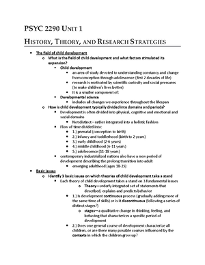 PSYC 2290 Exam 1 Study Guide - PSYC 2290 Exam 1 Study Guide (Exam on UM Learn – Wednesday ...