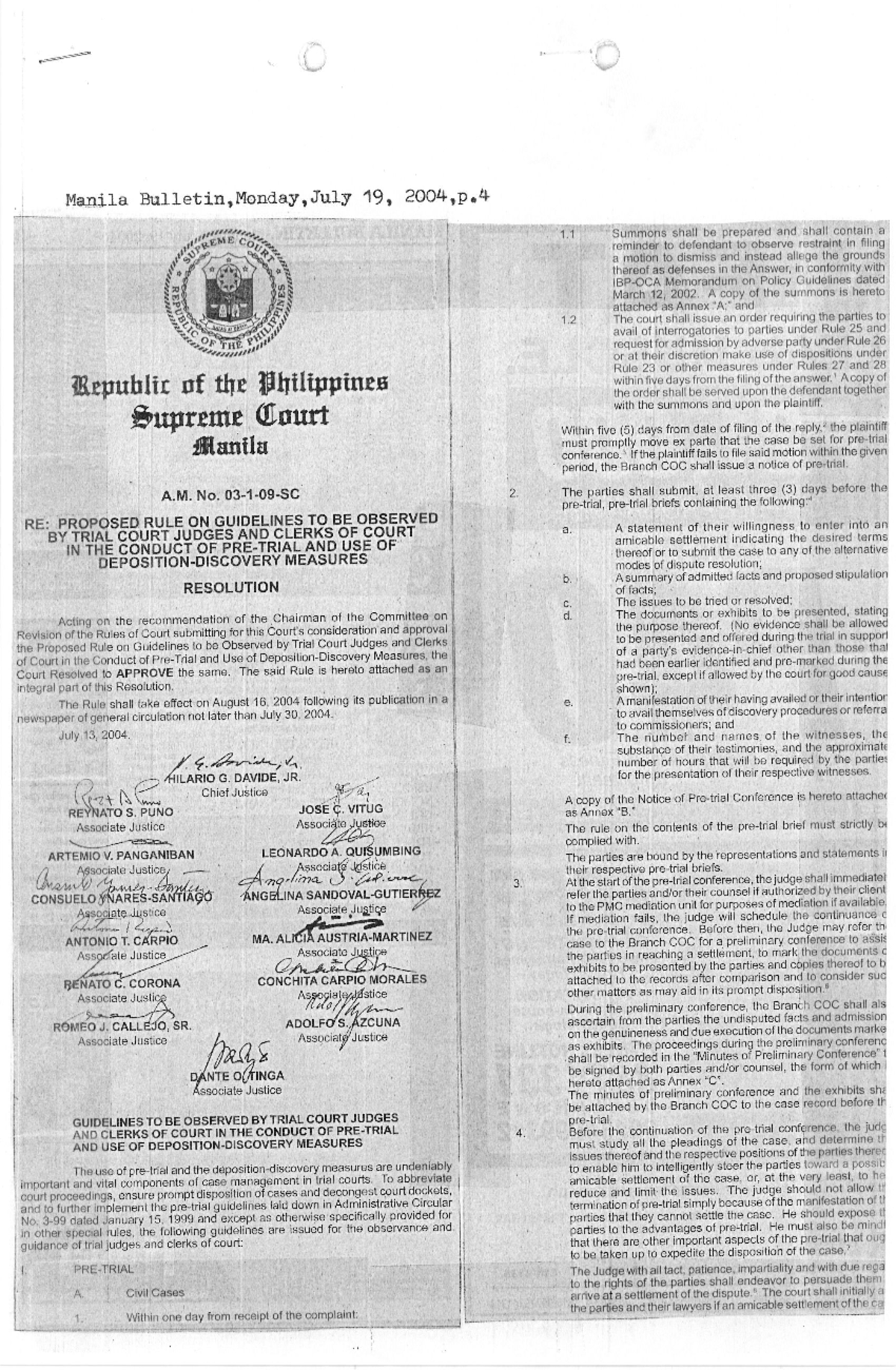 EC Reference 7c Guidelines to be Observed in Pre-Trial A.M - Law on ...