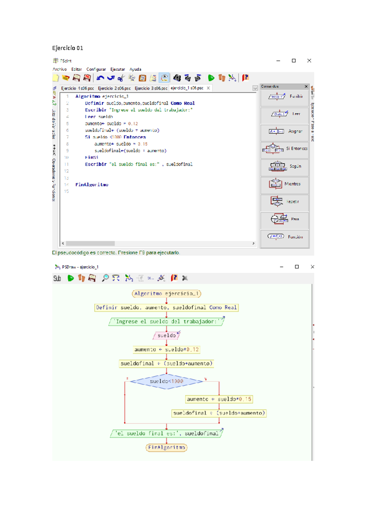 Semana 06 - Principios de algoritmos - Ejercicio Ejercicio Ejercicio - Studocu