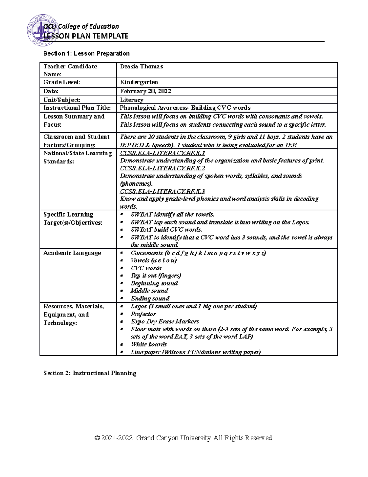 DT ECS 435 Benchmark - Assessment, Evaluation and Reporting for Early ...
