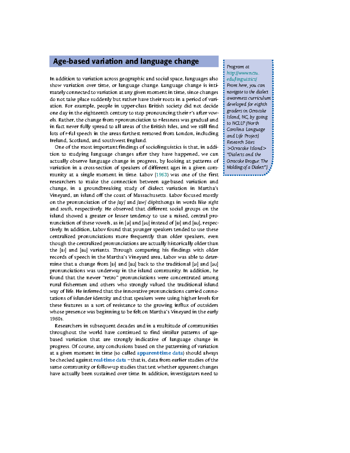 History - An Introduction to Language 32 - In addition to variation ...