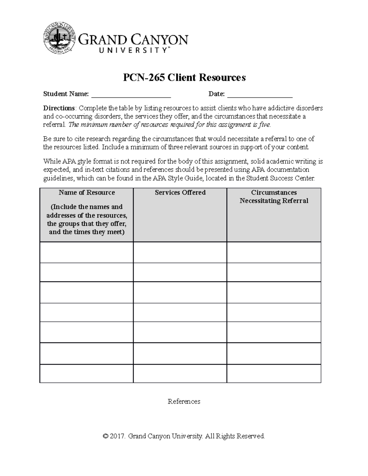 PCN-265 - Client resource - PCN-265 - GCU - Studocu