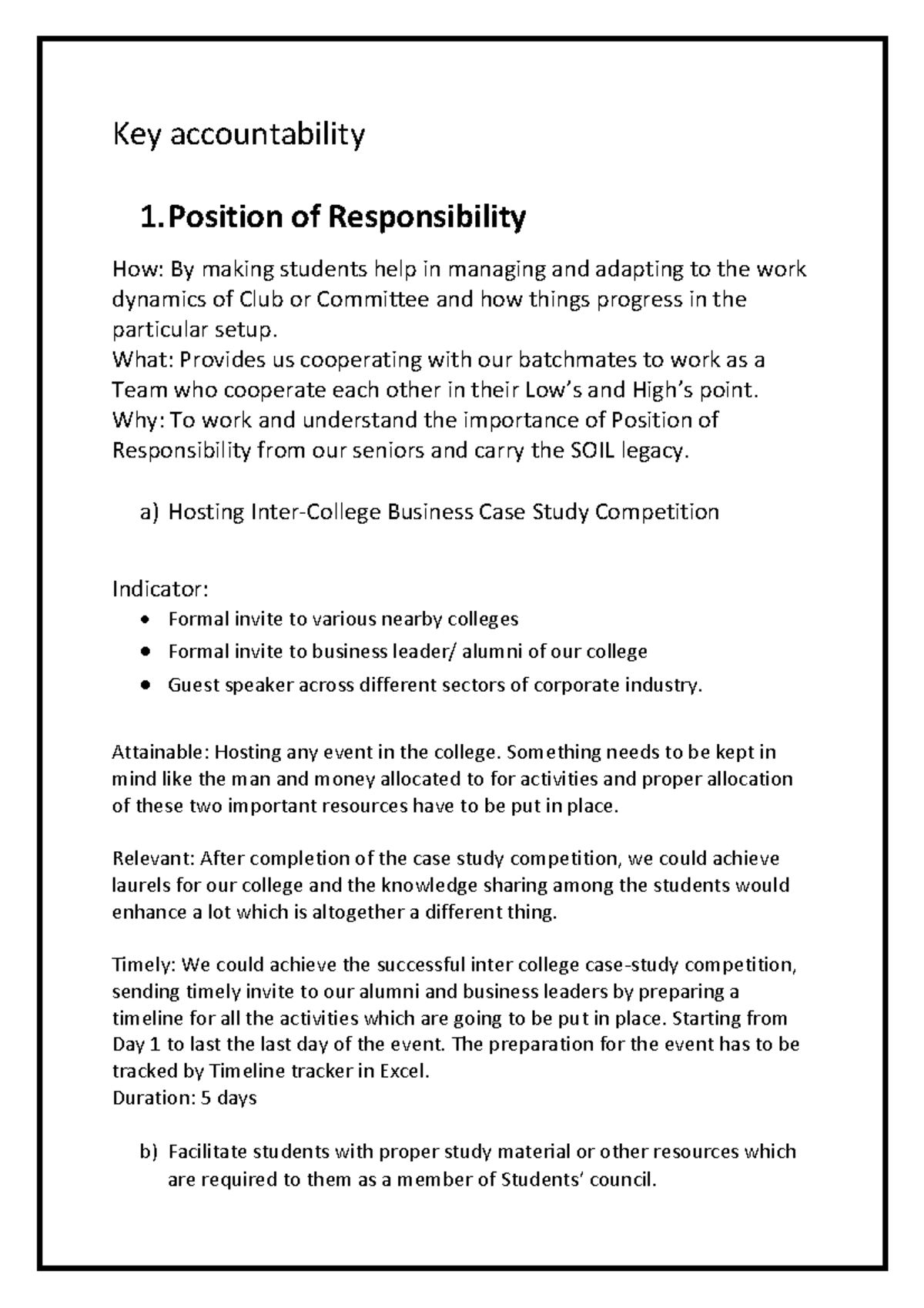 HRM Group 3 - HR in Key Accountibility - Key accountability 1. Position ...