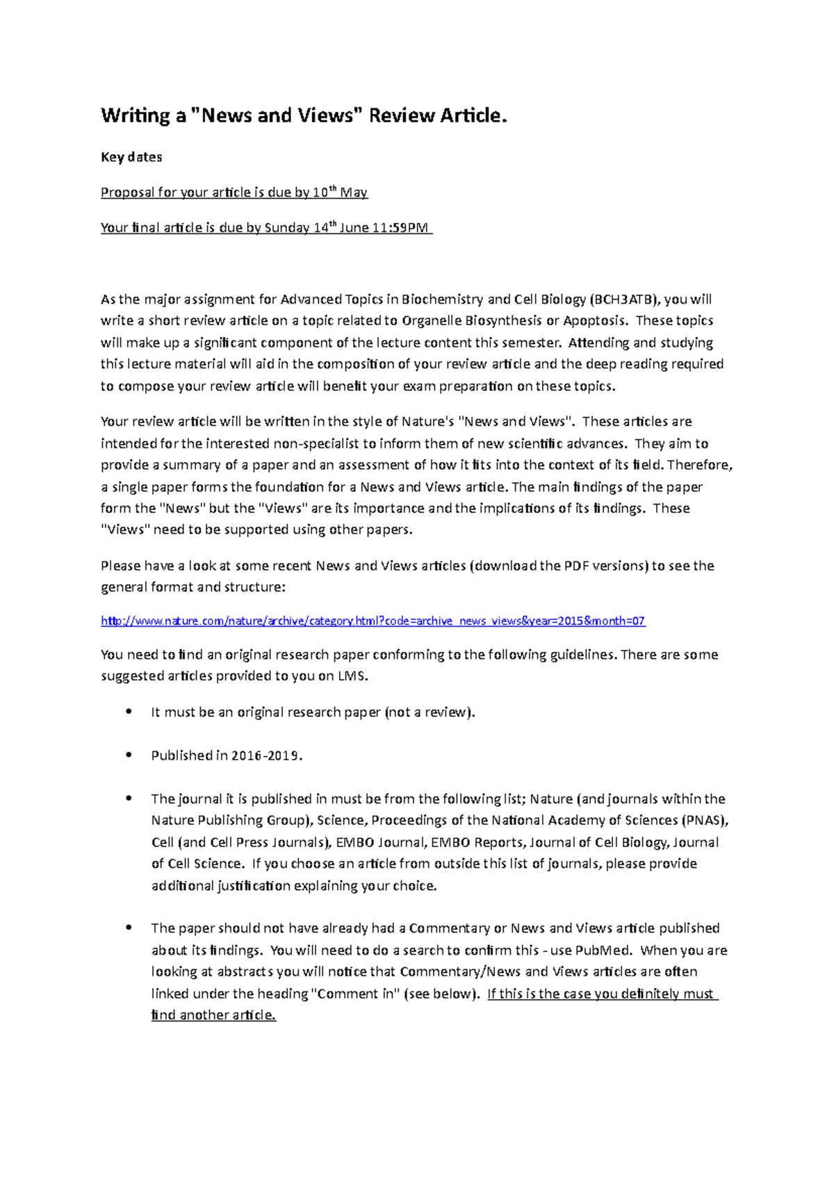 1 Writing A News And Views Article Writing A News And Views Review