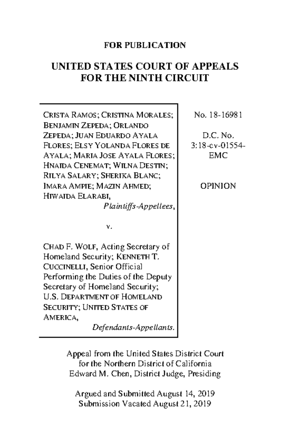 9th Circuit TPS Opinion 09 14 2020 - FOR PUBLICATION UNITED STATES ...