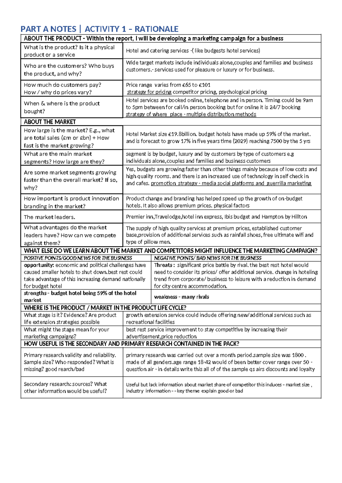 AIN A4 Updated Notes Pages - PART A NOTES | ACTIVITY 1 – RATIONALE ...