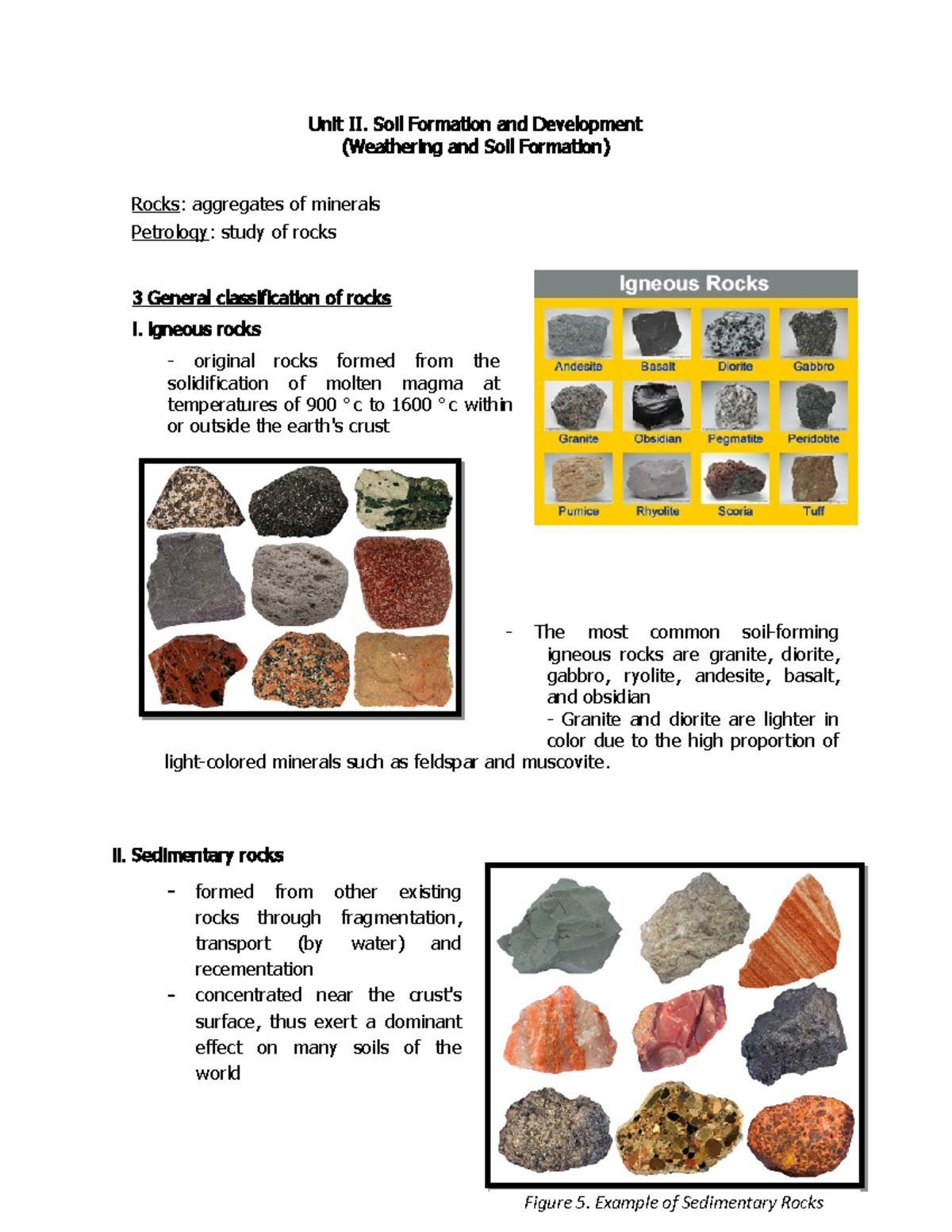 Unit II. Soil Formation and Development - Unit II. Soil Formation and ...
