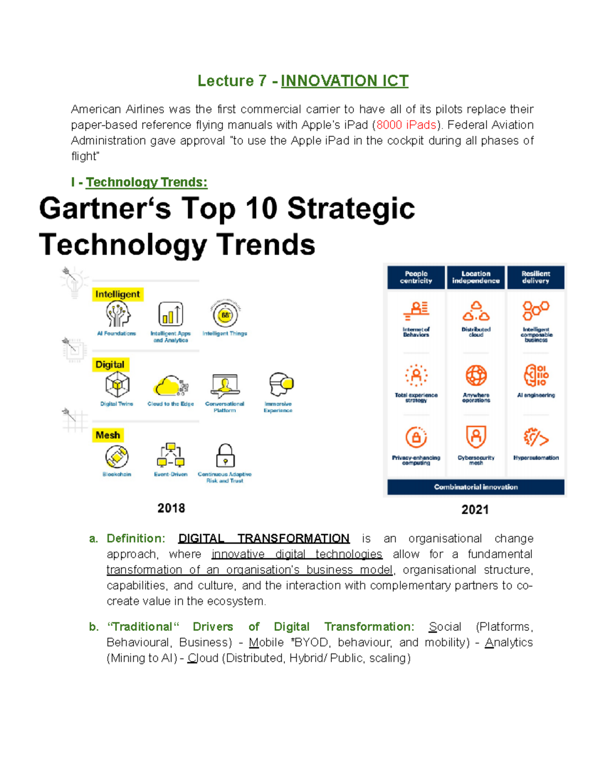 Digital Business Models Part 2 - Lecture 7 - INNOVATION ICT American ...