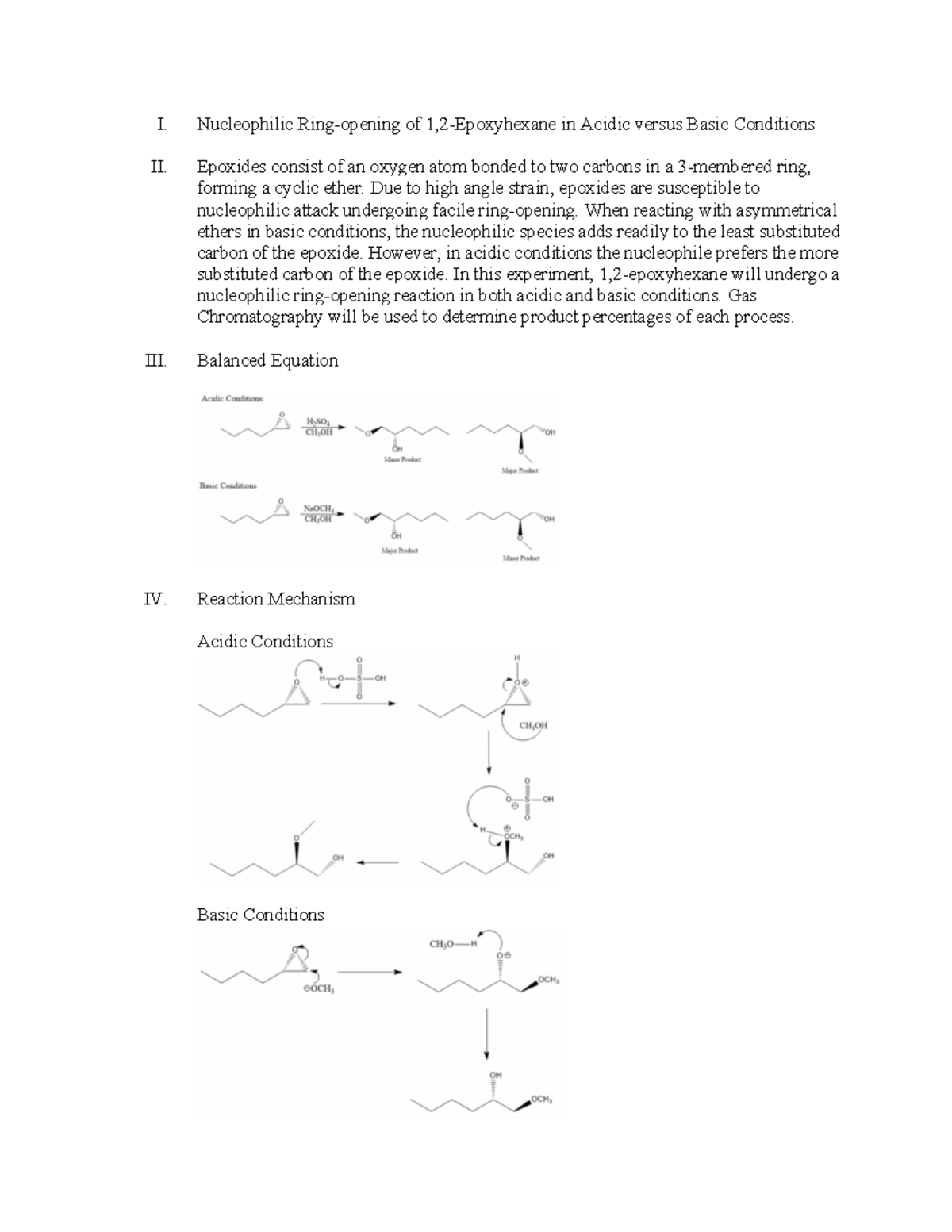 Acidic vs. Basic Conditions in the Nucleophilic Ring-opening of 1,2 ...
