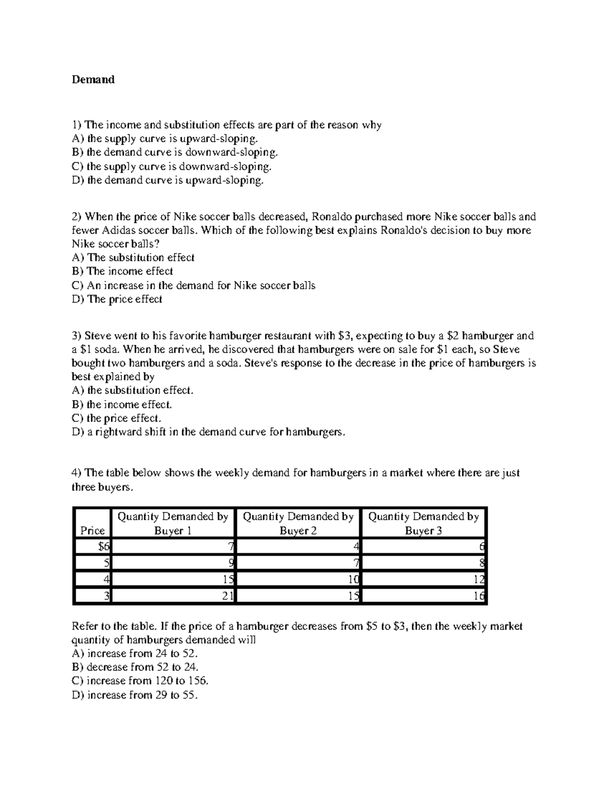 02 Demand Practice Problems - Demand The income and substitution effects are part of the reason ...