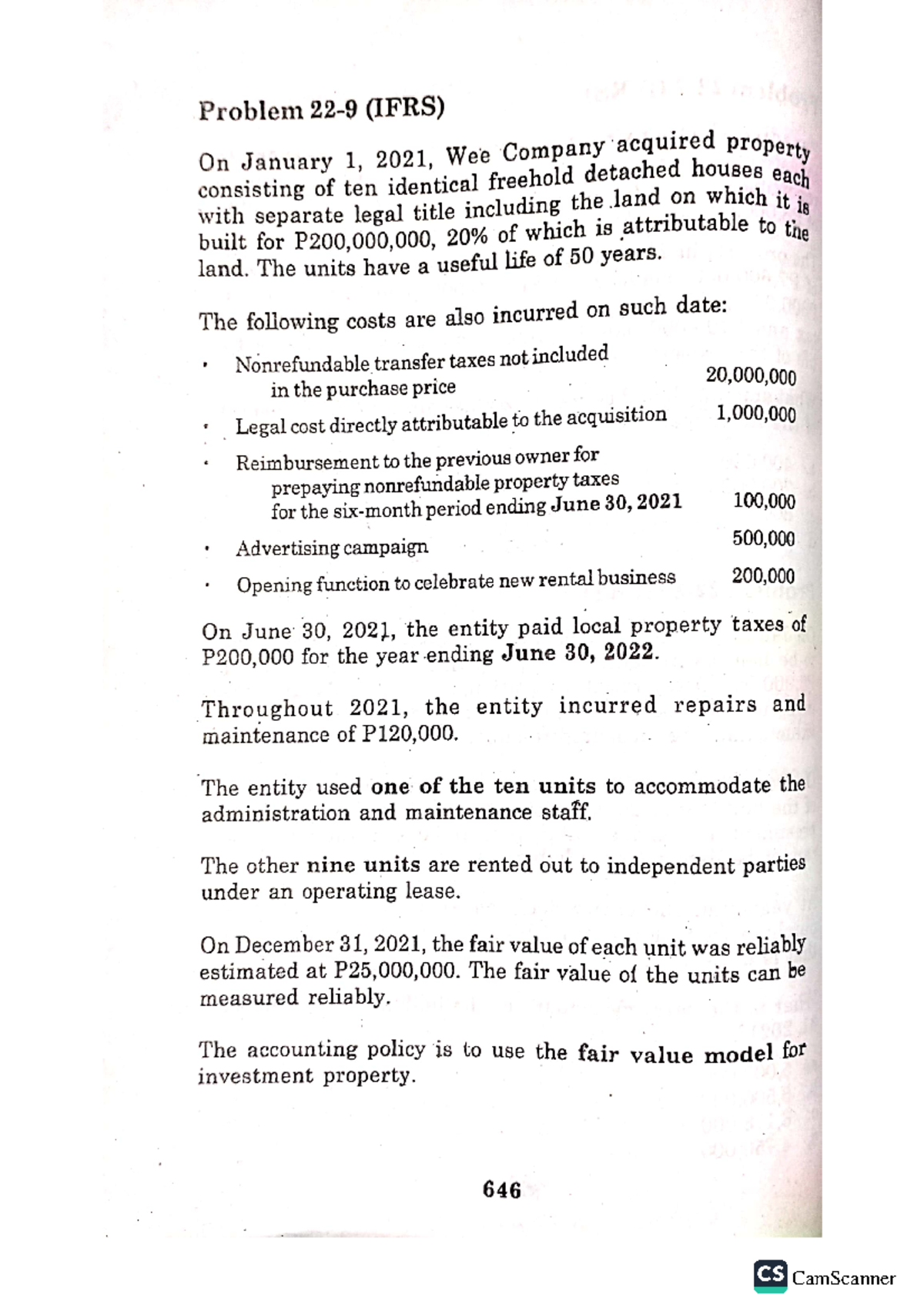 Problem 22 - Intermediate Accounting (Volume One) 2021 Edition By ...