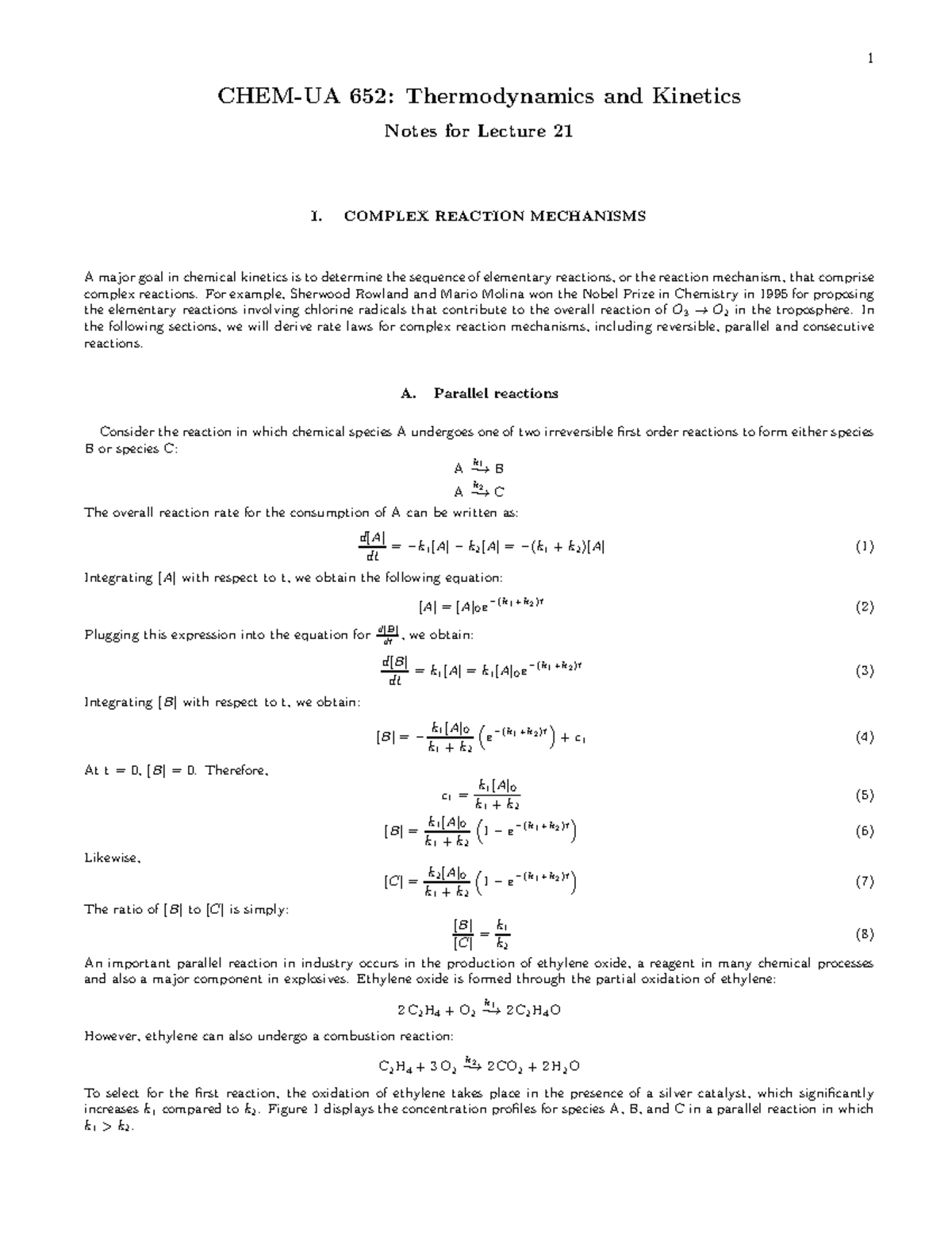 Consecutive-reaction - CHEM-UA 652: Thermodynamics and Kinetics Notes ...