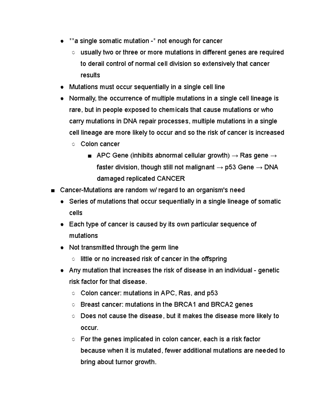 Small Scale Mutations - single somatic mutation not enough for cancer ...