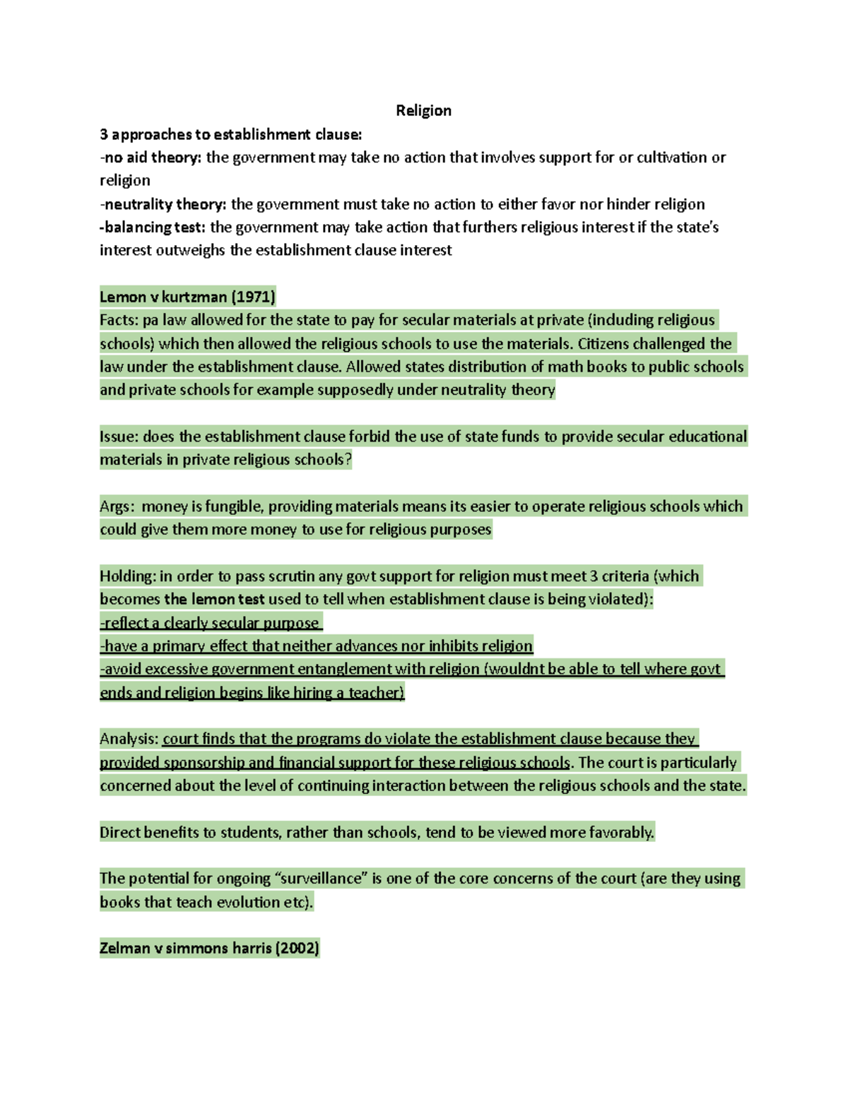 Final Study Guide - Summary The American Constitution - Religion 3 ...