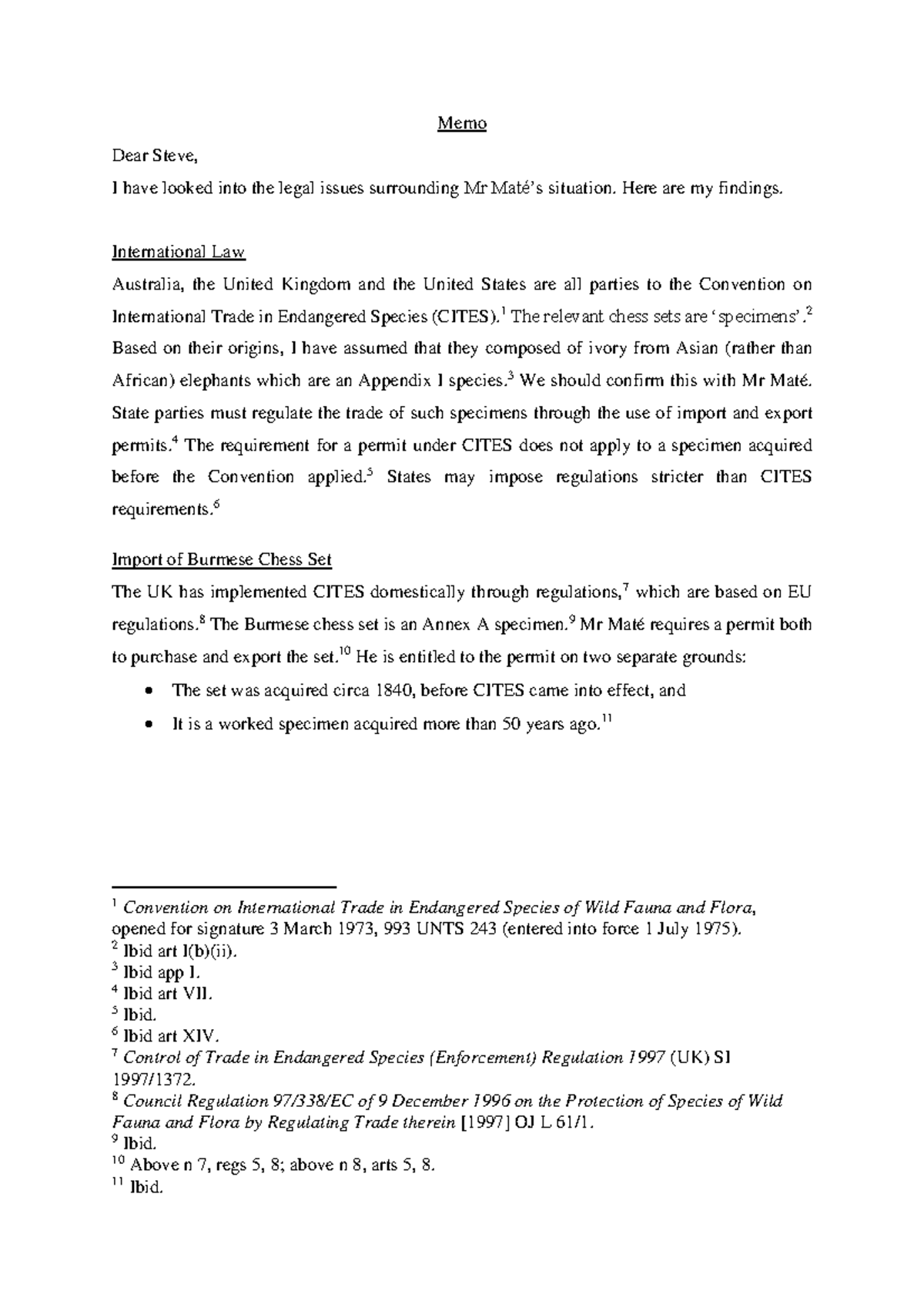 LGC sample LRW assignment 2 - Memo Dear Steve, I have looked into the ...