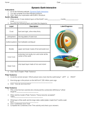 Lesson 33 - Gizmo Building Pangaea - Name: Aubrey Petrow Date: 11/28 ...