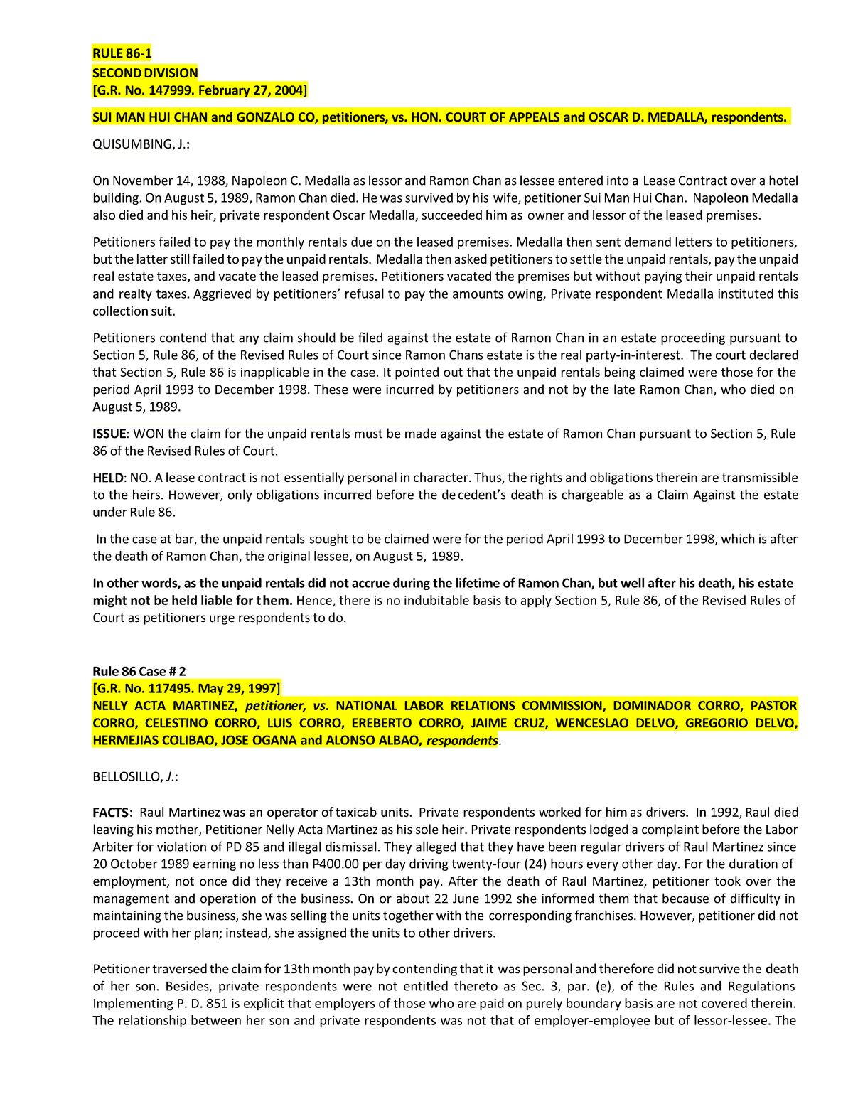 Rule-86-case-digests compress - RULE 86-1RULE 86- SECOND DIVISION ...