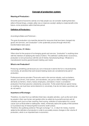 Classification of Production System - Operation Management Lecture ...